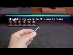 China L-Shape iPhone Lightning to 3.5mm Audio Adapter for iOS Android for sale