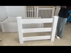 China Eco Friendly Vinyl Horse Rail Fence Easy To Install Long Lasting Vinyl Equestrian Fencing for sale