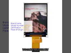300nits IPS LCD Display 240x320 Resolution LCD TFT Panel 2 Inch With TTL Interface