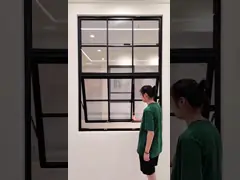 China Custom Made Aluminum French Windows Awning Window With Precision Rain Diverter for sale