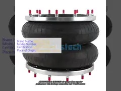 AIRSUSTECH 2H350255 Flange Connection Air Spring with 14-M10 Screws Air Actuator