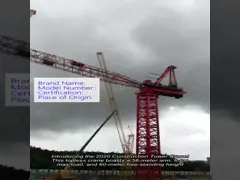 China Construction Tower Crane Machinery Topless 56 Meters Arm Length Crane Price for sale