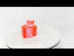 China Red Plastic Perfume Bottle Caps 28.5mm x 42mm Leak Proof with Custom Logo Options for sale