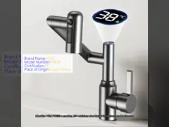 China Modern 304 stainless steel single-hole installation kitchen and bathroom faucet, cold and hot dual-purpose ceramic basin faucet, electric faucet for sale