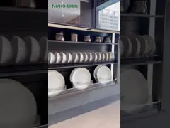 China Electric Lift Wine Bottle Wall Mount Storage Basket for Kitchen Utensils for sale