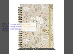 15 Page Count Spiral Hardcover Notebook without Pocket and Embossed Design