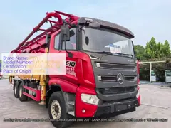 Used Concrete Pump Truck 2021 SANY 52m 52 meters boom pump truck
