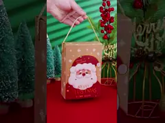 China Magic Flame Christmas Card Box Interactive Burning Greeting Card With Candy Storage Kraft Paper Gift Set for sale