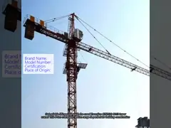 Hot Sale The Second Used Zoomlion Construction Building Equipment Tower Crane Qtz100 6013 8 Ton with CE