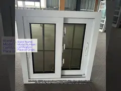 China 2025 Hot Sales Impact Resistant PVC/UPVC Sliding Glass Window with Mosquito Net & Durable Plastic Steel for Villa Balcony for sale