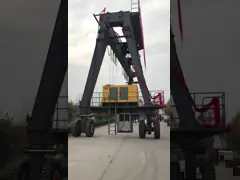 China Remote Controlled Straddle Carrier Electric Cargo Transfer Cart For Workshop Terminal for sale