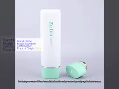 Oval Plastic Cosmetic Bottle PE Custom Cosmetic Bottles With Center Dispensing Cap