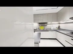 China U-förmige Küchenschränke aus Edelstahl mit gesintertem Steinkleidung zu verkaufen