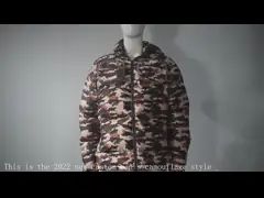 China New Product Outdoor Winter Unisex Camouflage Cargo Pocket Puffer Jacket Front Zipper Custom Bomber Jacket for Men for sale