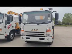 China JAC RHD Cargo Truck With XCMG KSQS68-3 3.2Ton 3 Sections Boom Straight Crane Truck for sale