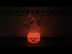 China Halloween best-selling PVC inflatable LED light Pumpkin Ghost untoppleable figure Halloween airtight mold decoration for sale