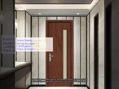 Moisture and Humidity Resistant Formaldehyde-free WPC Glass Door with Superior Strength and Stability