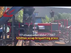 1250ton scrap metal cast iron chips aluminum sawdust briquetting press machine