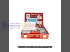 DIN13157 Industrial Site First-Aid Kit Manual Power Source Comprising Essential First-Aid Devices