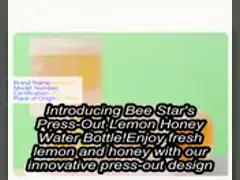 Press-Out Lemon Honey Water Bottle with Fresh Lemon Layer