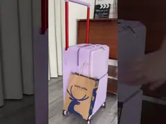 Front-opening wide-handle carry-on suitcase