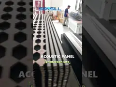 China Modern Acoustic Wood Slat Panel 600x600mm High Sound Absorption Reeded Pattern for Walls and Ceilings for sale