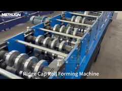 China Ridge Cap Roll Forming Machine With 0.3-0.8mm Material Thickness And 15-20m/min Forming Speed for sale