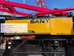 China 2019 SANY 400 Ton SCC-4000A Used Crawler Crane Hydraulic Straight Arm Type for sale