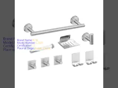 China Bathroom hardware set, stainless steel towel bar set, cross-border towel rack, toilet paper holder, perforated hook, bathroom hanging accessories for sale