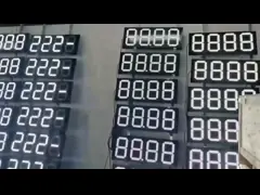 China Multi Digit Electronic Gas Price Sign Double Sides Gas Station LED Display Single Control Card for sale