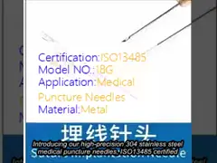 High Precision 304 Stainless Steel Medical Puncture Needle with Customization
