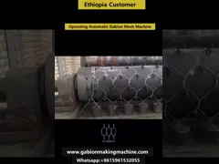 Ethiopia Customer Operating Automatic Gabion Mesh Production Line | Flood Control Project