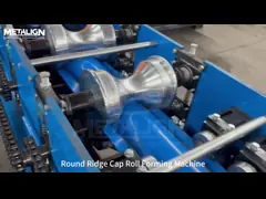 Galvanized Steel Roofing Ridge Cap Roll Former With Folded Edges And Hydraulic Cutting