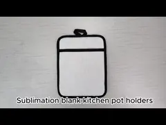 China Diy Silicone Heat Resistant Pot Holder With Pocket Linen Sublimation Pot Holder Blanks for sale
