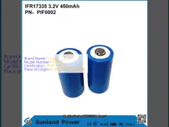 Batteria IFR17335 3.2V 450mah
