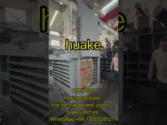 hpm -125 horizontal baler machine for cardbaord,plastic,