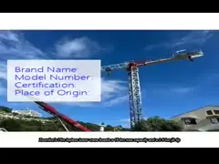 China Zoomlion 75m 16 Ton Topless Tower Crane with 2.5 Ton Jib Tip for sale