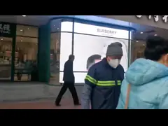 China LED Transparent display Grille LED screen P3.91 LED glass screen for sale