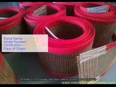 China PTFE Mesh Fabric with Wide Width (3.8m) PTFE Coated Fiberglass Reinforced for Conveyor Belt and Griddling Cloth for sale
