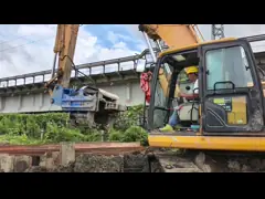 China 35ton SHANTUI Excavator Side Grip Hydraulic Pile Driver and Smooth Pile Lifting for 6-12M Pile Driver for sale