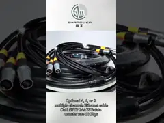 China 8 Channel 4x16A Multi-Channel Industrial Electric Signal Sockets with Retractable Cable Reel and CAT6 SF/UTP Network Cord for sale