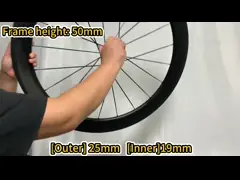 China RUJIXU 700c Carbon Bike Wheels 50 25mm Width Clincher Wheel Bicycle Rim Brake Cycling Wheels Bicycle Wheelset for sale