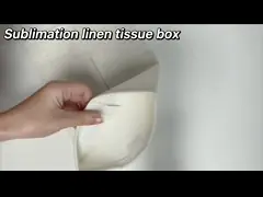 China Custom Sublimation Blank Linen Tissue Box Photo Printing Tissue Bag Case Eco-Friendly for sale