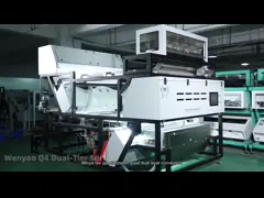 China High Capacity 2 Stage 4 Chute Quartz Minerals Glass Cullets Color Sorter Sorting Machine with 10-20Ton/h Capacity for sale
