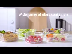 China Oven Safe Dishwasher Safe Freezer Safe Glass Food Container with 4 Lock PP Lid for Airtight Food Storage for sale