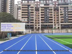 China Professional IAAF Certified 13mm Prefabricated Rubber Running Track - No Pour System with Installation Service for sale