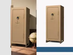 China H1800mm Jewely Safe Luxury Leather  Watch Winder Fingerprint Lock With Fireproof for sale