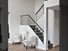 China Modern Stainless Steel Glass Handrail - 1.2m Height, Indoor/Outdoor for sale