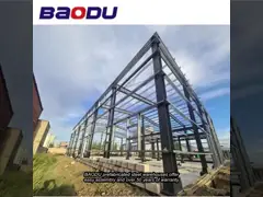 China Large Godown Steel Structure Space Frame Architecture Light Metal Building Prefab Warehouse for sale