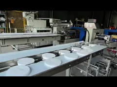 China Automatic Servo Motor Soap Bread Flatbread Bag Horizontal Pillow Flow Wrapping Packing Machine Pillow Bag Packing Machine for sale